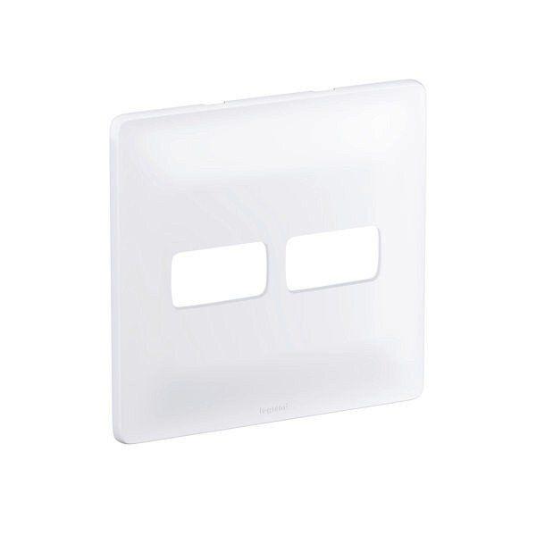 Placa Zeffia 1 + 1 posto 4x4 Branca Pial Legrand - Espelho / Placa de ...