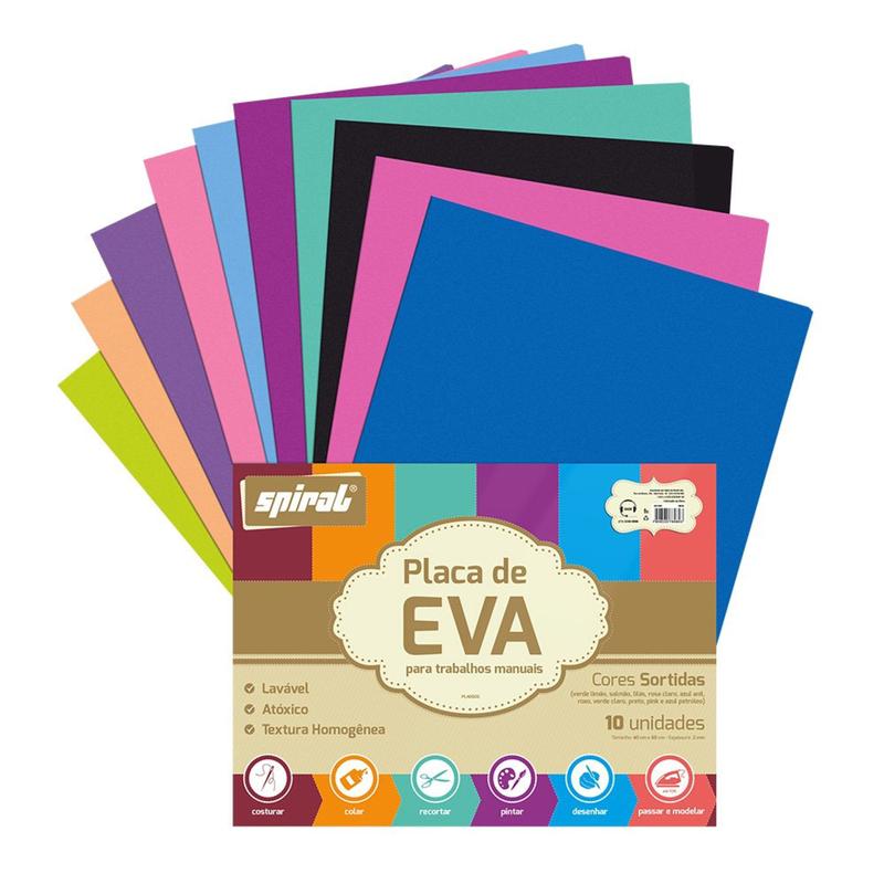 Placas EVA 10 unidades, para trabalhos manuais - Seller - Folha e Placa ...