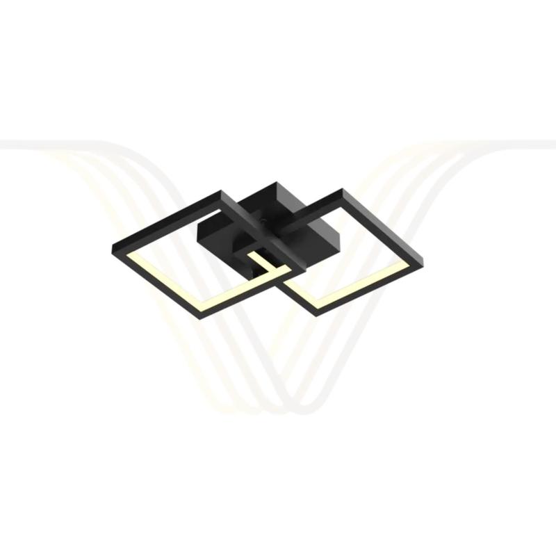 Plafon de Led Double 2 Aros Quadrado 20W - Luzes do Vale - Painel de ...