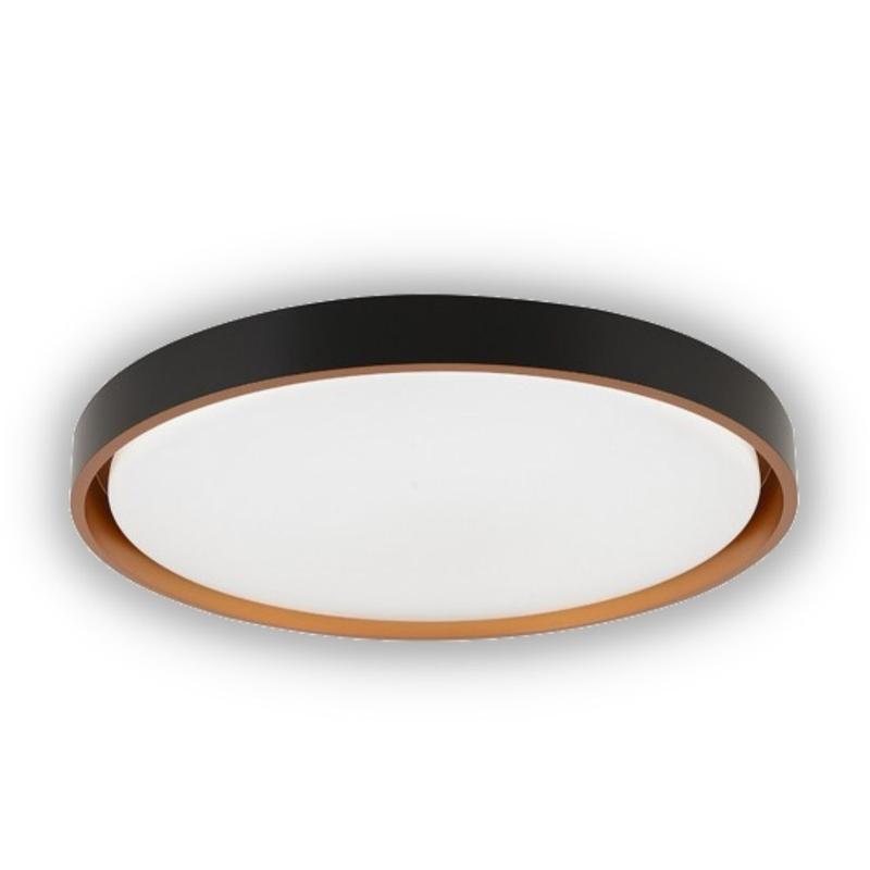 Plafon LED Moderno 48w Redondo Tipo Montana - preto / cobre - Hevvy ...