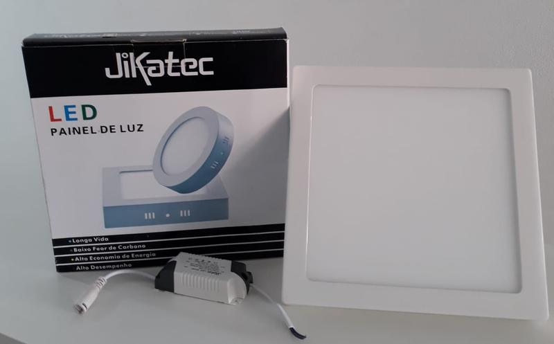Plafon luminaria led sobr. qudr. 18w 3000k - JIKATEC - Plafon - Magazine Luiza