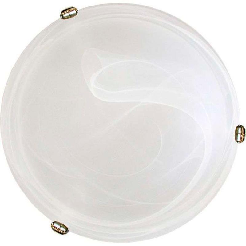 Plafon Murano Vidro 40cm 3 lampadas E-27 Max 60w Cor Branco com Garra ...