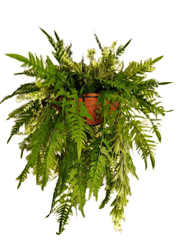 Planta Artificial Samambaia E Lavanda No Xaxim Completo - Infinito ...