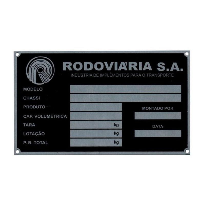 Plaqueta de alumínio - rodoviária s.a - Plaquete para Mechas - Magazine ...