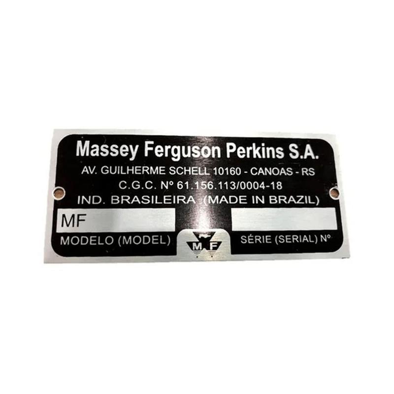 Plaqueta identificação caminhão massey ferguson perkins s.a ...