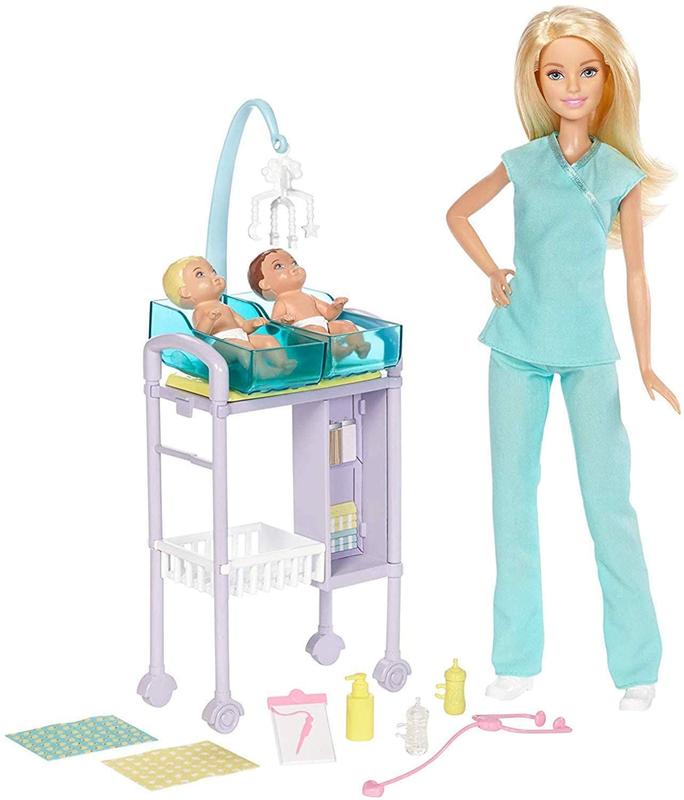 Playset Médico da Barbie para Bebês com Acessórios e Figuras de Médico ...