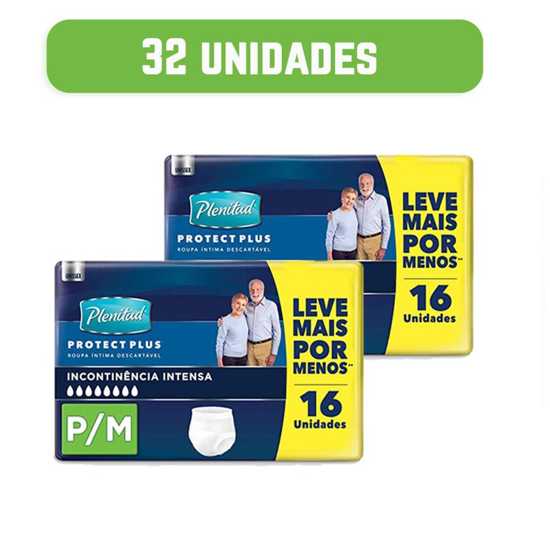 Plenitud Roupa Íntima Proctect Plus - Com 32 Unidades - 2 Pacotes com ...