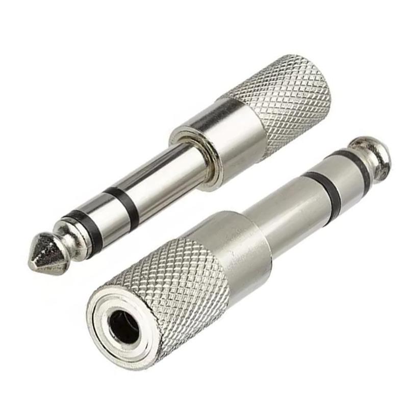 Plug Adaptador P10 Fêmea x P2 Macho Stereo Conexão Segura com Metal ...