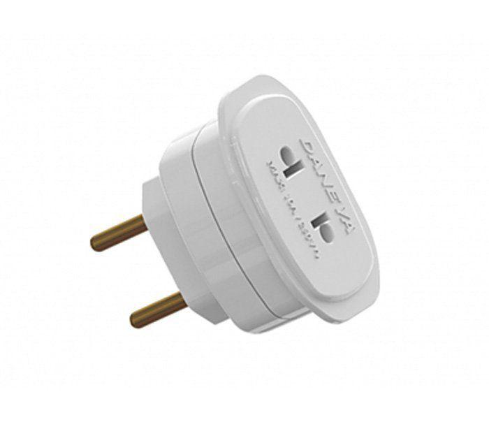 Plug Adaptador Universal 2P 10A 250V Novo Para Antigo Branco - 1658 ...