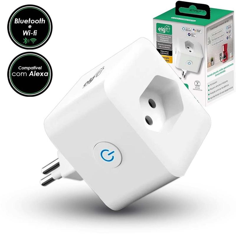 Plug De Tomada Inteligente Bivolt 16A C/ Conexão WI-FI E Bluetooth ELG ...