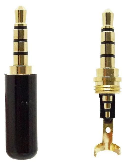 Plug Estéreo P2 4 Polos P3 4 Vias Áudio Vídeo Fone Micro - Odison ...