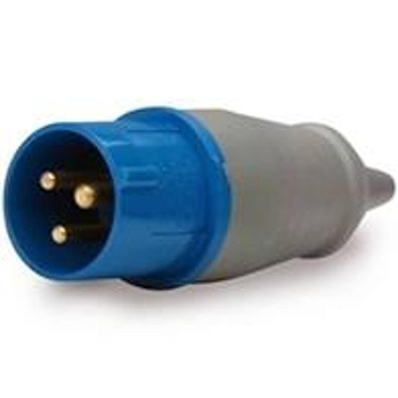Plug Industrial Macho 2p+T Azul 220v 32a Soprano - Plugs e Adaptadores ...