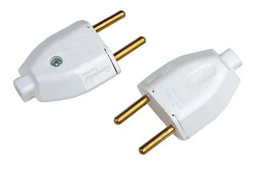 Plug Macho 2P-10A - KIT 50 UNI - Império da Construção - Plug Macho ...