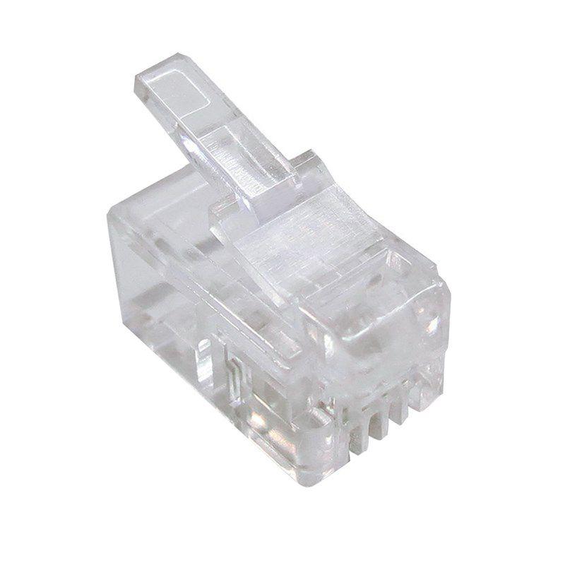 Plug Modular RJ-11 Macho 4 Vias Metaltex - Plugs e Adaptadores ...