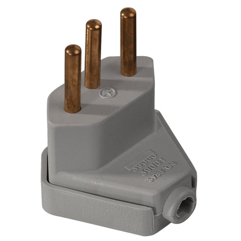 Plug Triang 2P+T 10A 250V Cz Mill Mec - MECTRONIC - Plugs e Adaptadores ...