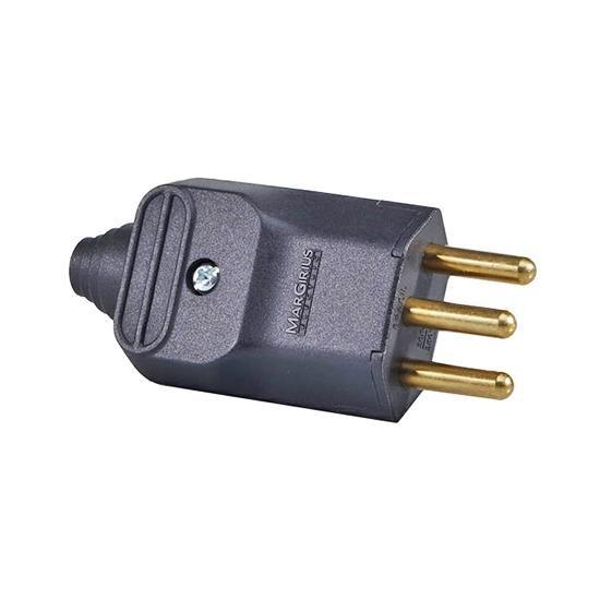 Plugue tomada 20a 3 pinos preto certf inmentro margirius - Materiais ...