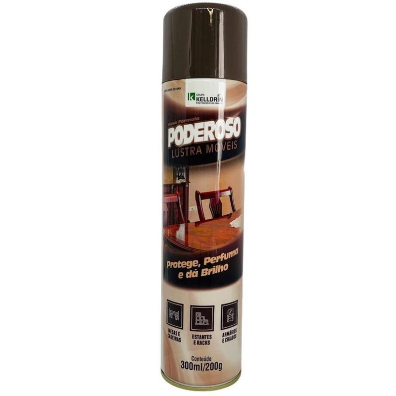 Poderoso Lustra Móveis Aerosol Protege Perfuma E Dá Brilho 300 Ml ...