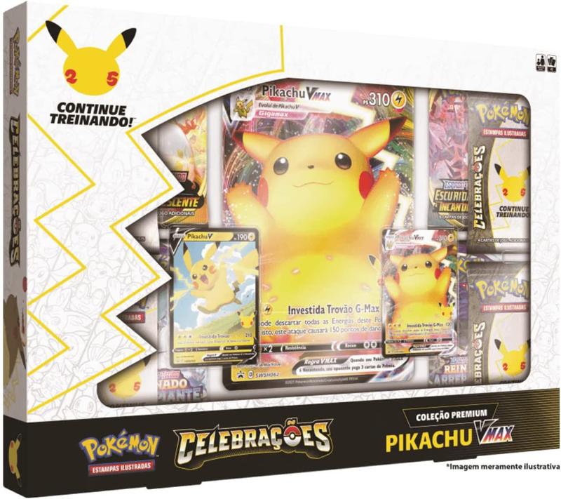 Pokemon Box 25 Anos Celebrações - Coleção Premium - Pikachu V Max ...
