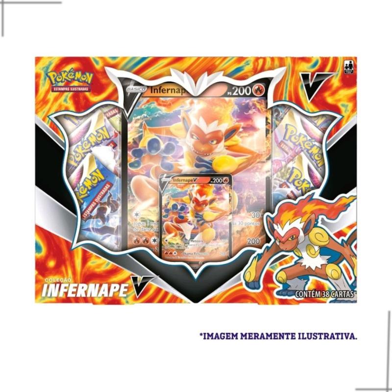 Pokémon Box Infernape V Original Copag Cartas Tcg - Deck de Cartas ...