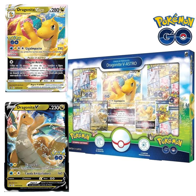Pokémon Go Coleção Box de Batalha Dragonite VAstro TCG - Copag - Deck ...