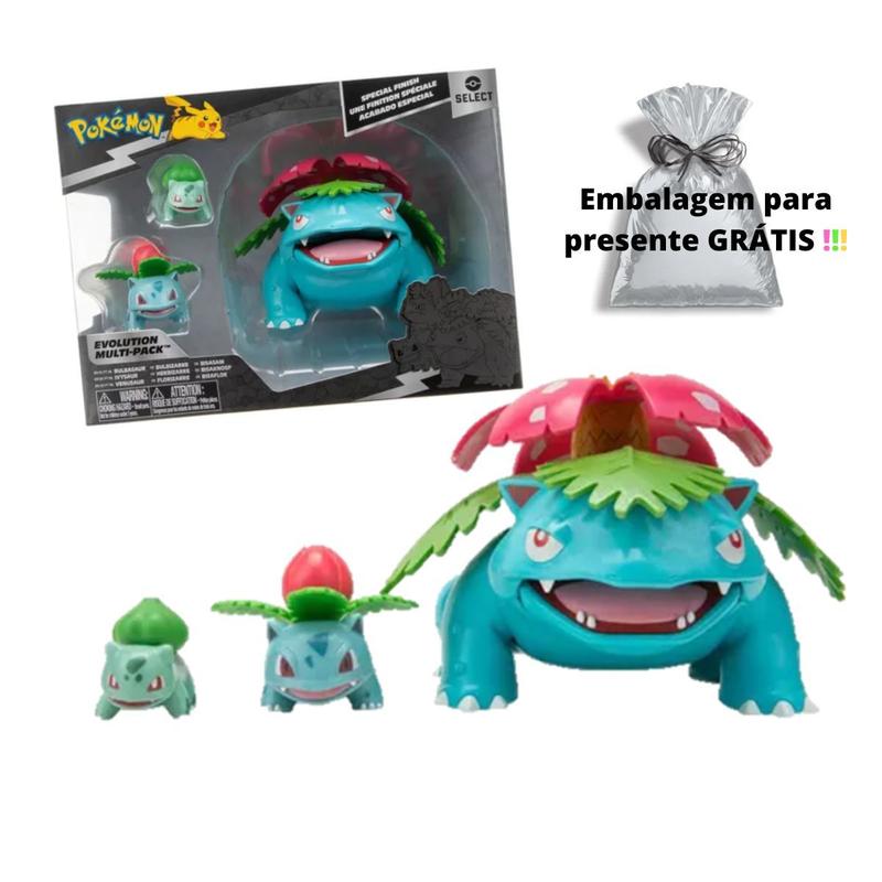 Pokémon Multipack evolução Bulbasaur Ivysaur e Venusaur - Sunny ...