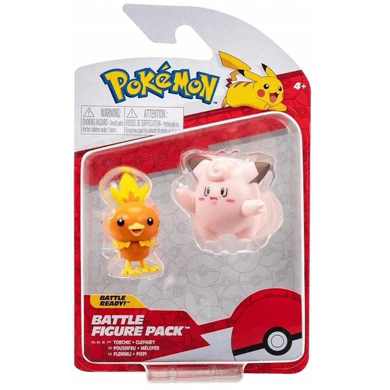 Pokémon Torchic Clefairy Mini Figuras de Batalha 2601 Sunny - Bonecos ...