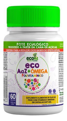 Polivitamínico A B C D E Z Omega 60 Cp Pote Sustentável Eco - Ecovit ...