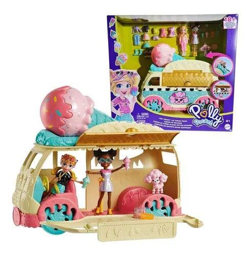 Polly Pocket Caminhão De Sorvetes 23Cm Com Bonecas Polly E Shani 18 ...