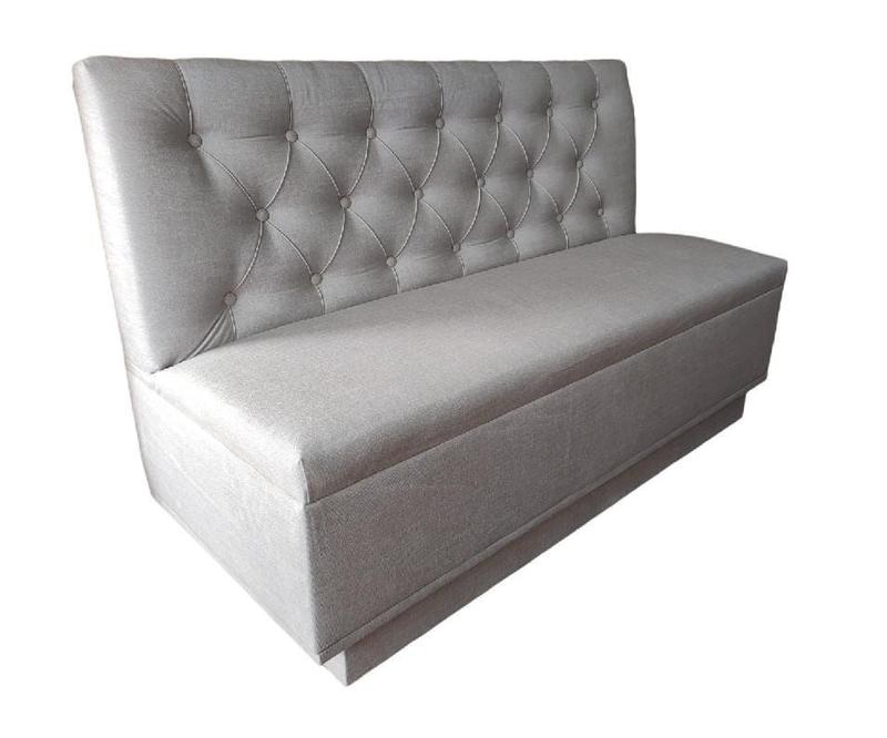 POLTRONA BOOTH 1,30cm SUED CINZA COM RECUO - O REI DAS POLTRONAS ...