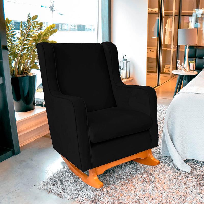 Poltrona de Amamentação com balanço Hope para Quarto de Bebê - Veludo ...