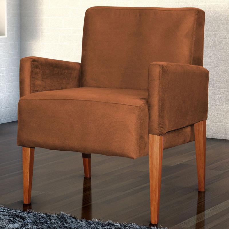 Poltrona Paty Veludo Light/ferrugem - Matrix - Poltronas - Magazine Luiza