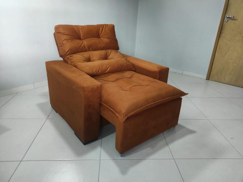 Poltrona Retrátil & Reclinável em Tecido Suede - Veneza Estofados ...