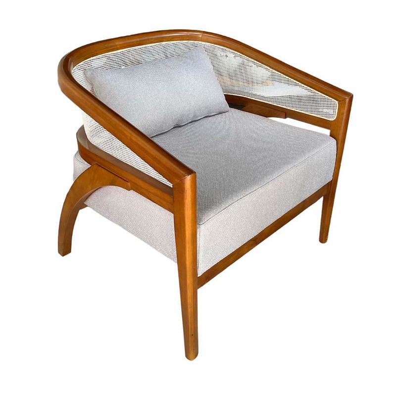 Poltrona VK Linho Cru - Smarter Moveis - Poltronas - Magazine Luiza