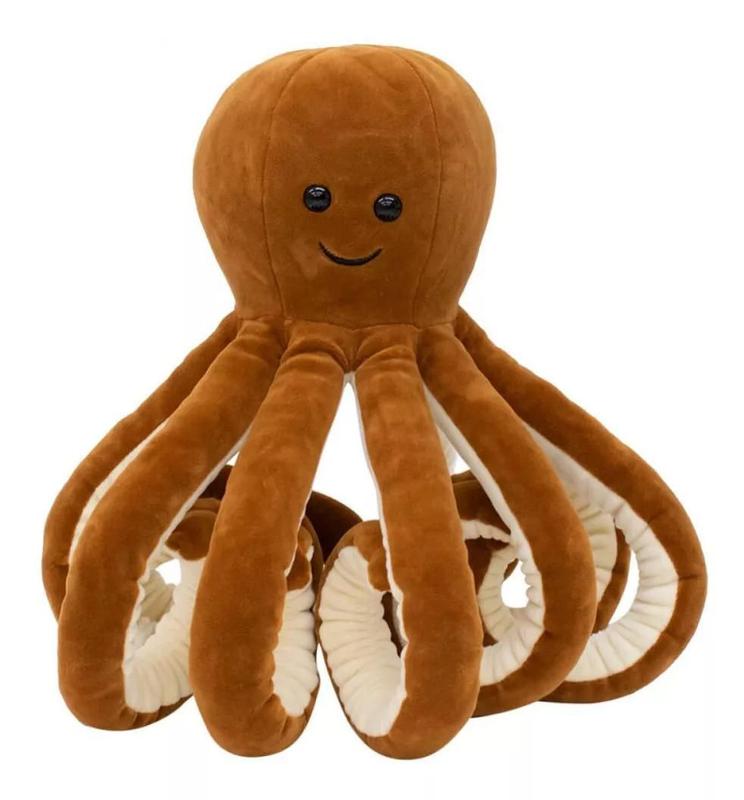 Polvo Marrom Escuro 8 Tentáculos Pelúcia Original Fofy Toys - Pelúcia ...