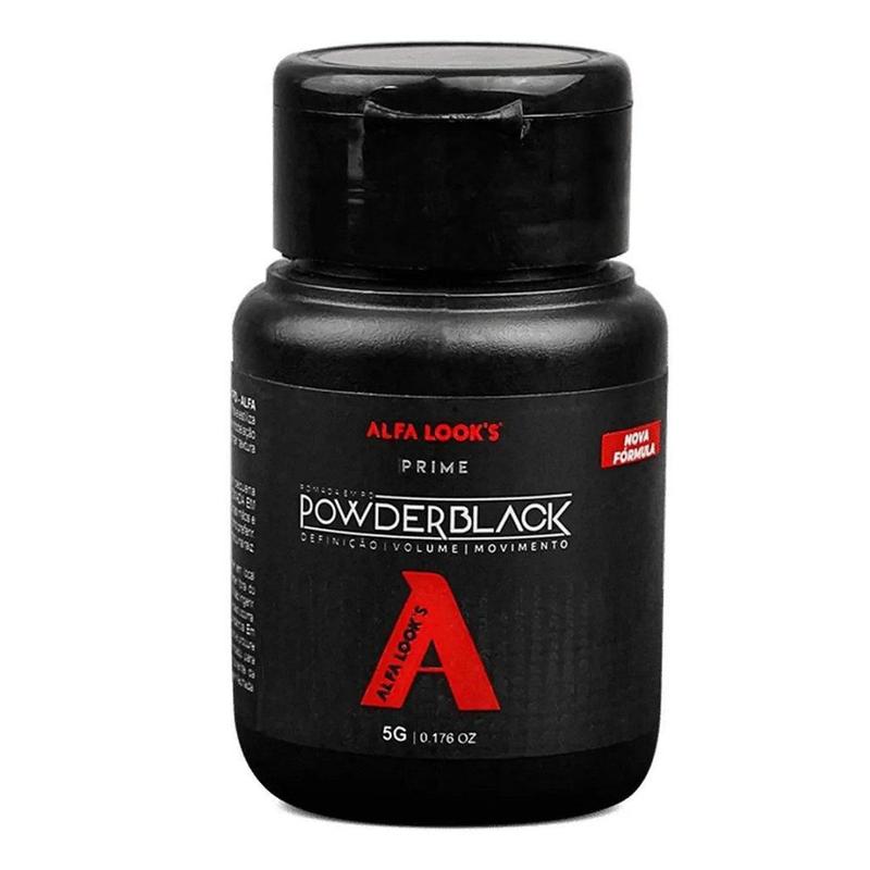 Pomada Em Pó Powder Black Alfa Looks 5G - Alfalooks - Maquiagem Facial - Magazine Luiza