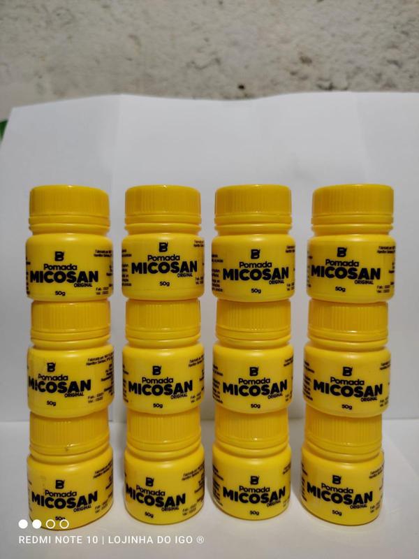 Pomada Micosan 24 Potes Revenda 50g Cada Pote - Natyflora - Material ...