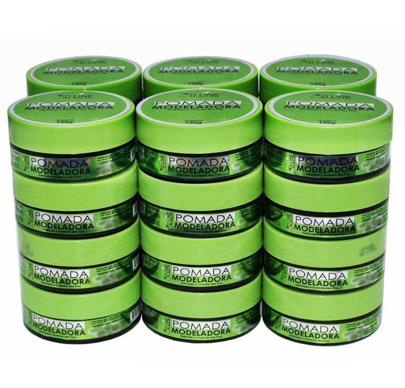Pomada Modeladora 3d Line 150g Profissional Caixa Com 15 Unidades - 3d ...