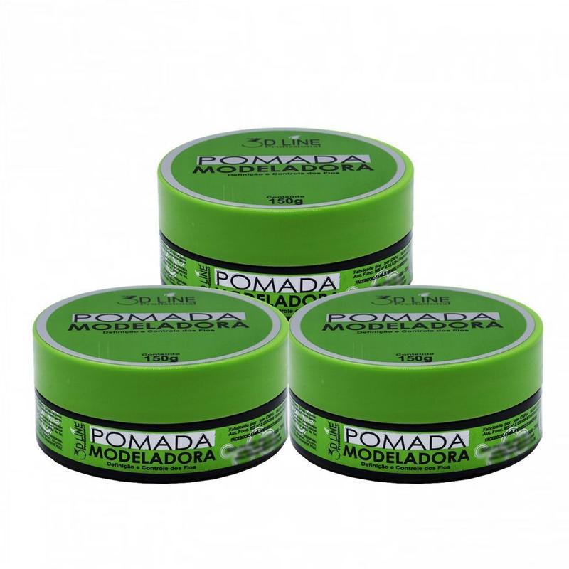 Pomada Modeladora 3d Line 150g Profissional Caixa Com 3 Unidades - 3d ...