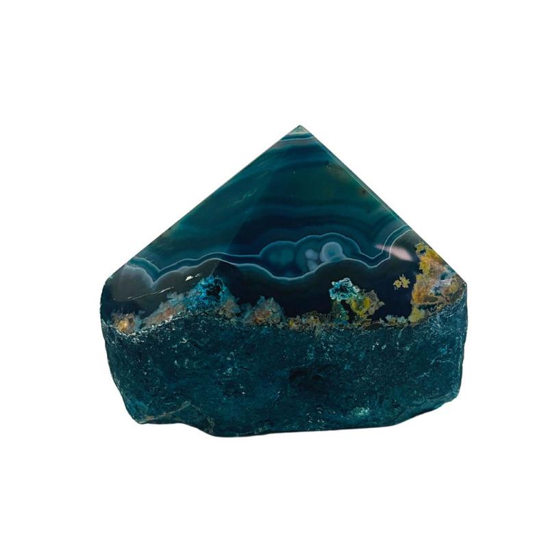 Ponta de Ágata Azul Polida Semi Preciosa - Mandala Esotérica - Terapia ...