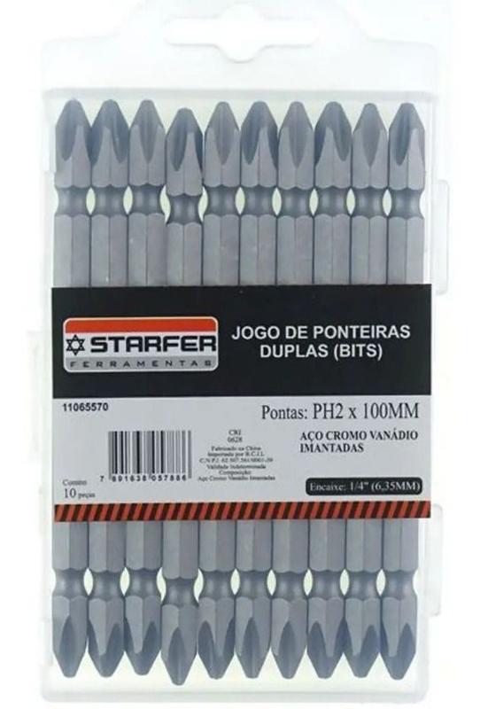 Ponteira Dupla Phillips Starfer 10p 100mm - Bits e Brocas - Magazine Luiza