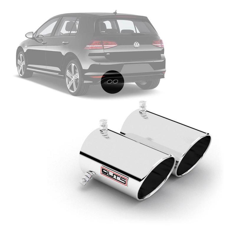 Ponteira Esportiva Escapamento Ponta Dupla Volkswagen Golf 2 - Outs ...