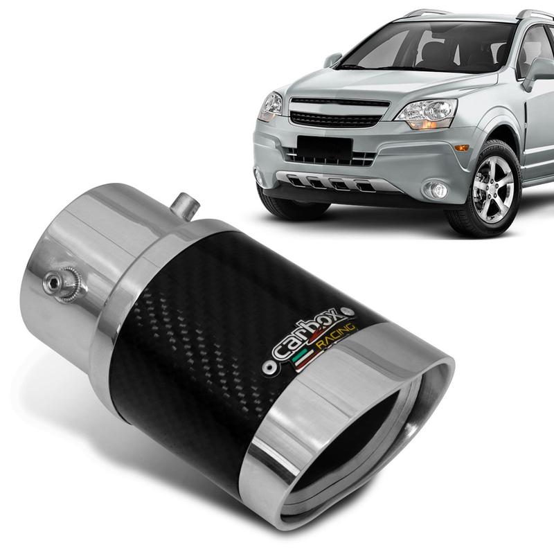 Ponteira Esportiva Escape Escapamento Captiva 2008 a 2017 Carbox Racing ...