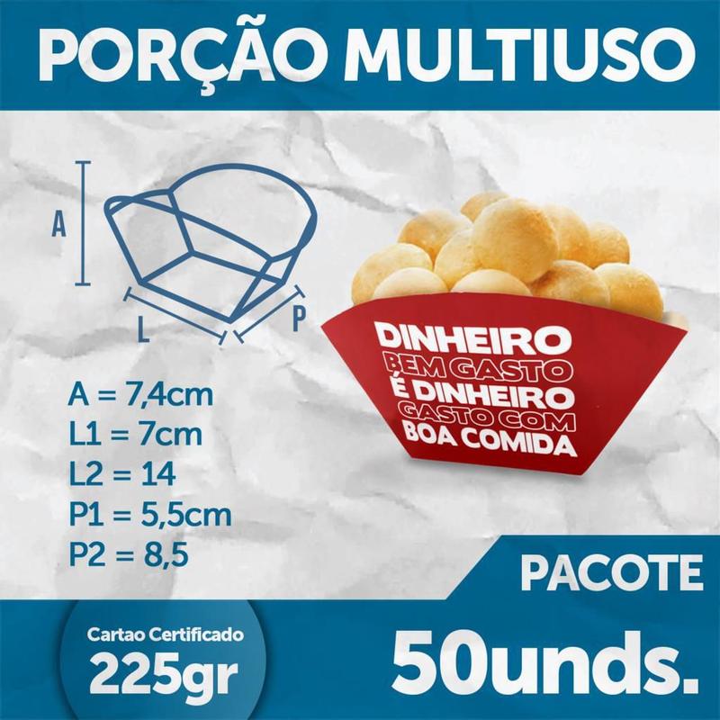 Porção Multiuso - Vermelho (PACOTE) - Pack Paper - Embalagens para ...