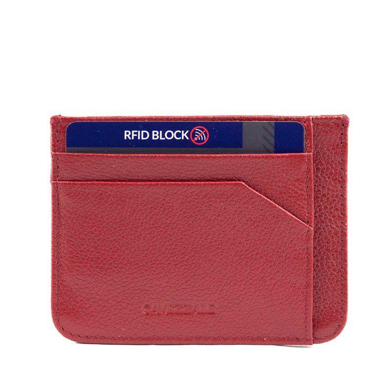 Porta Cartão de Couro Cavezzale Rfid Block Scarlat 103700 - Carteiras ...