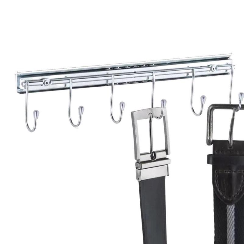Porta Cintos Deslizante Pendurar Cromado 6 Ganchos Schmitt ...