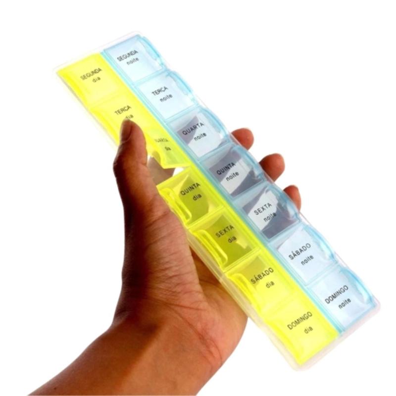 Porta Comprimido Semanal Dia e Noite Com 14 Compartimentos - As - Porta ...