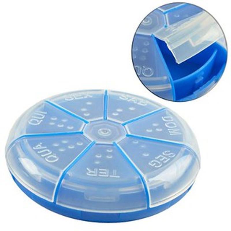 Porta Comprimido Semanal Redondo Color - 8879 - ART UTILIDADES - Porta ...