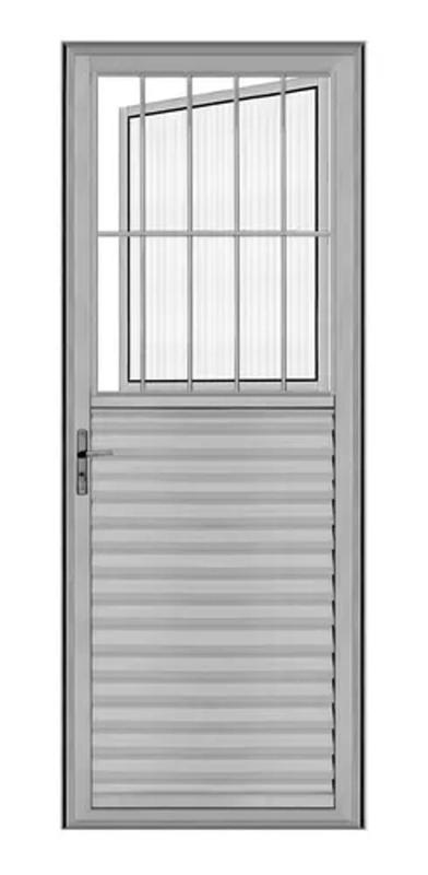 Porta de Abrir de Alumínio Lado DR Postigo Indimel 210 x 80 cm - Porta ...