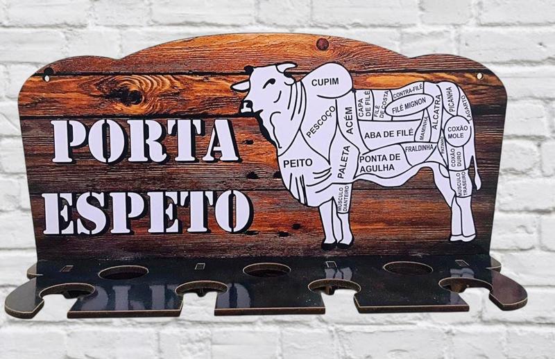 Porta espeto mdf para decorar sua area de churrasco - marilia oliveira ...
