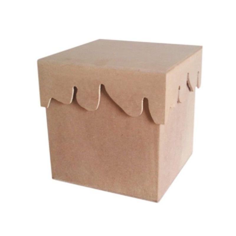 Porta Panetone Quadrado Neve 20x17x17 Madeira Mdf - Universo do MDF ...